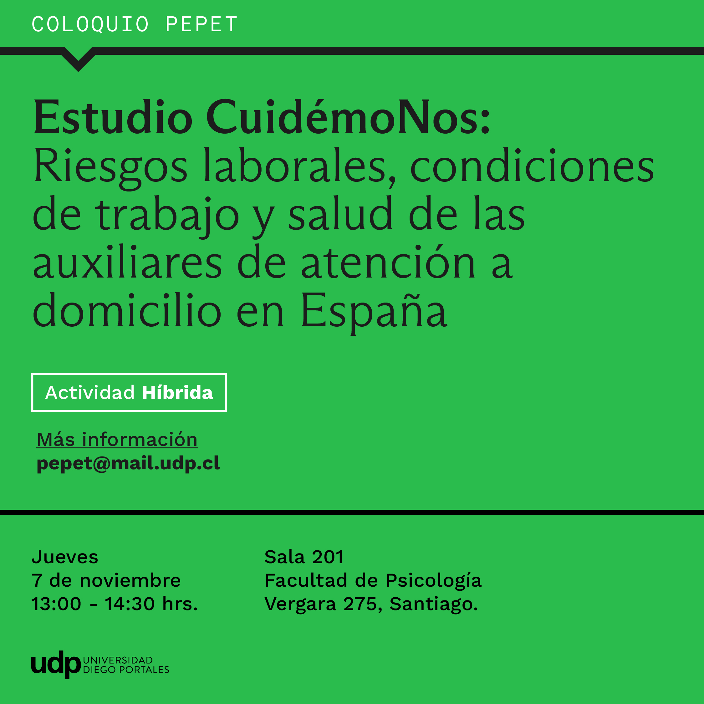 Coloquio PEPET: Estudio CuidémoNos: riesgos laborales, condiciones de ...